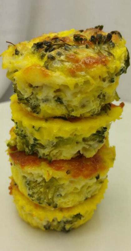 Broccoli and Cheese Quiche Muffins